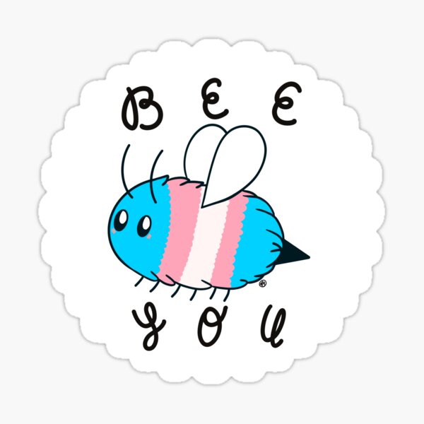 "Bee You-Trans" Sticker for Sale by AstralAmalthea | Redbubble