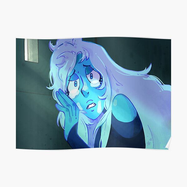 "Blue Diamond Crying fan art drawing " Poster by Ivegotartitude | Redbubble