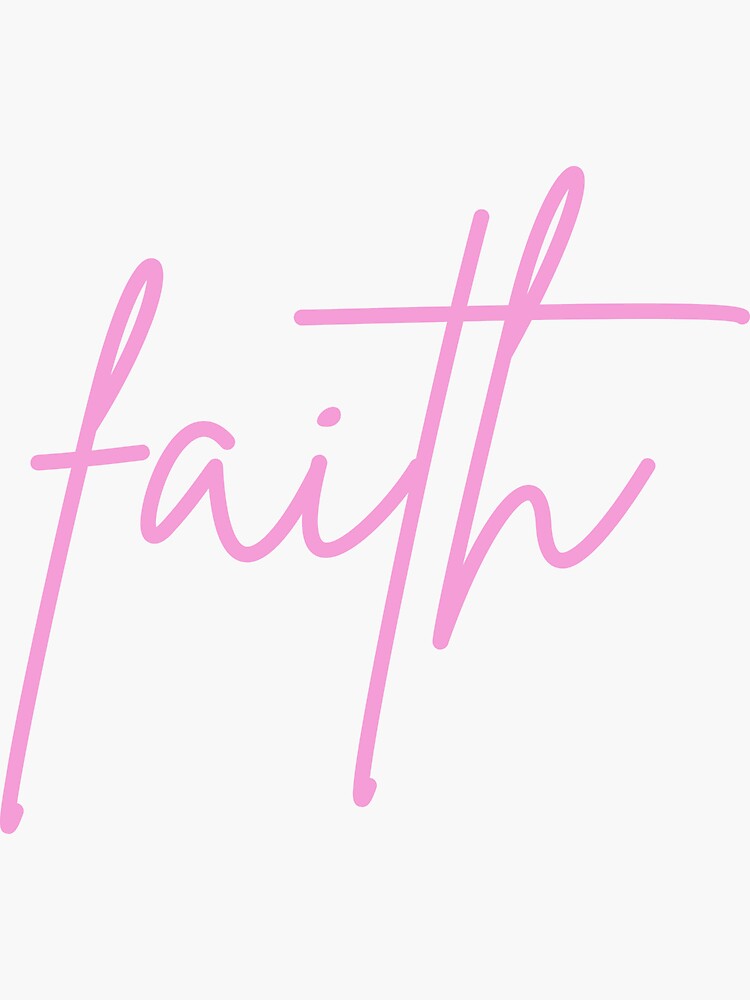 "Faith Pink" Sticker for Sale by Entirb | Redbubble