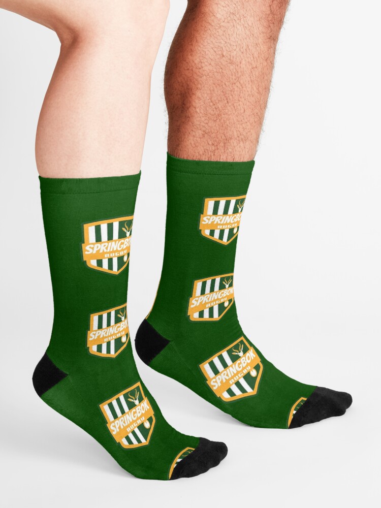 "Springbok Rugby Shield" Socks by Dumelang | Redbubble