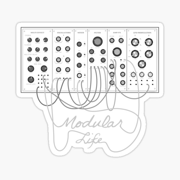 "Modular Synthesizer " Sticker for Sale by mewzeek-T | Redbubble