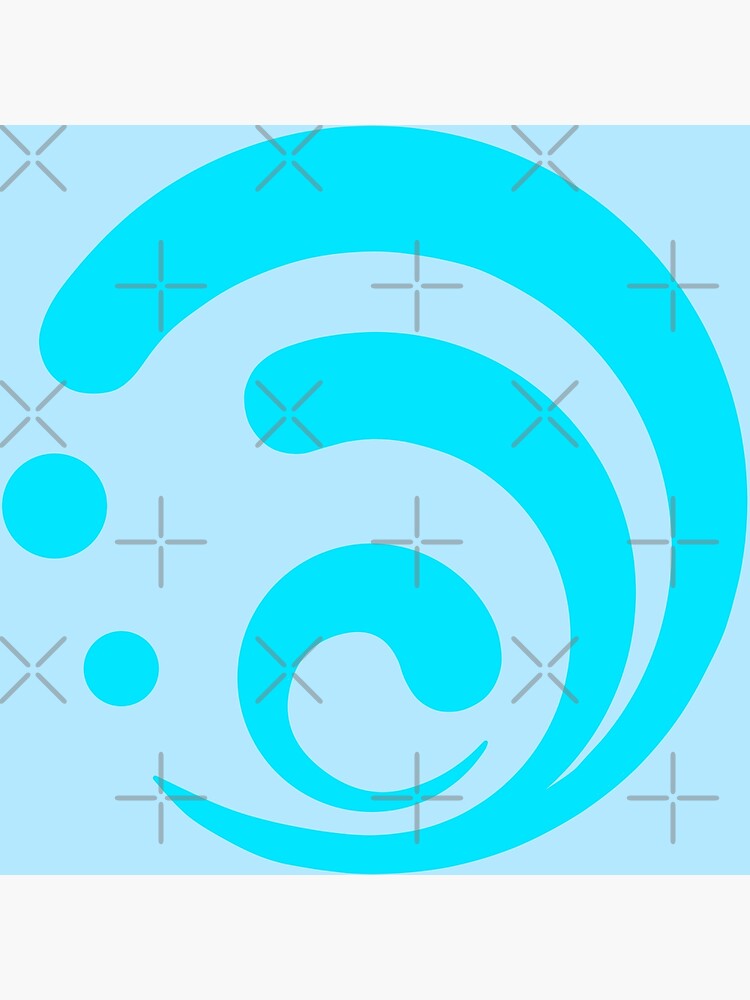 "Genshin Impact Hydro Element" Poster for Sale by chaiimu | Redbubble