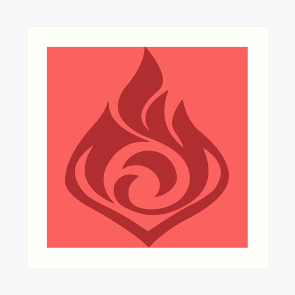 "Genshin Impact Pyro Element" Art Print for Sale by chaiimu | Redbubble