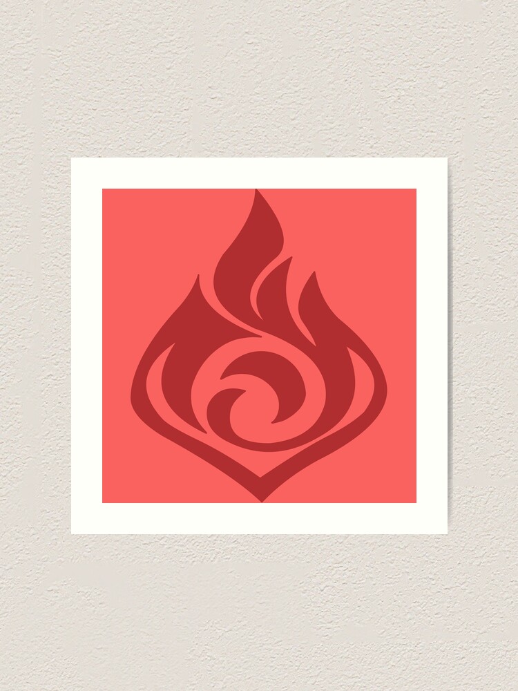 "Genshin Impact Pyro Element" Art Print for Sale by chaiimu | Redbubble