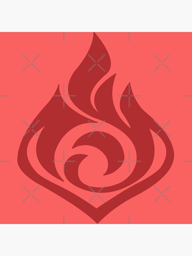"Genshin Impact Pyro Element" Art Print for Sale by chaiimu | Redbubble