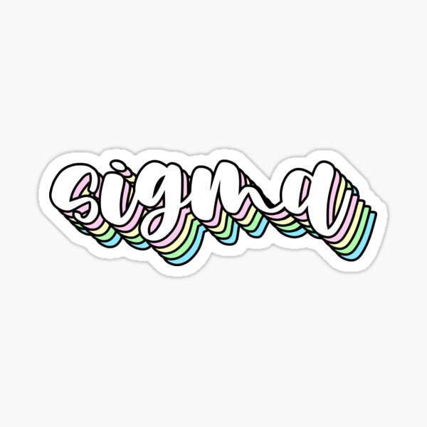 "sigma rainbow stack" Sticker for Sale by emilyawell | Redbubble