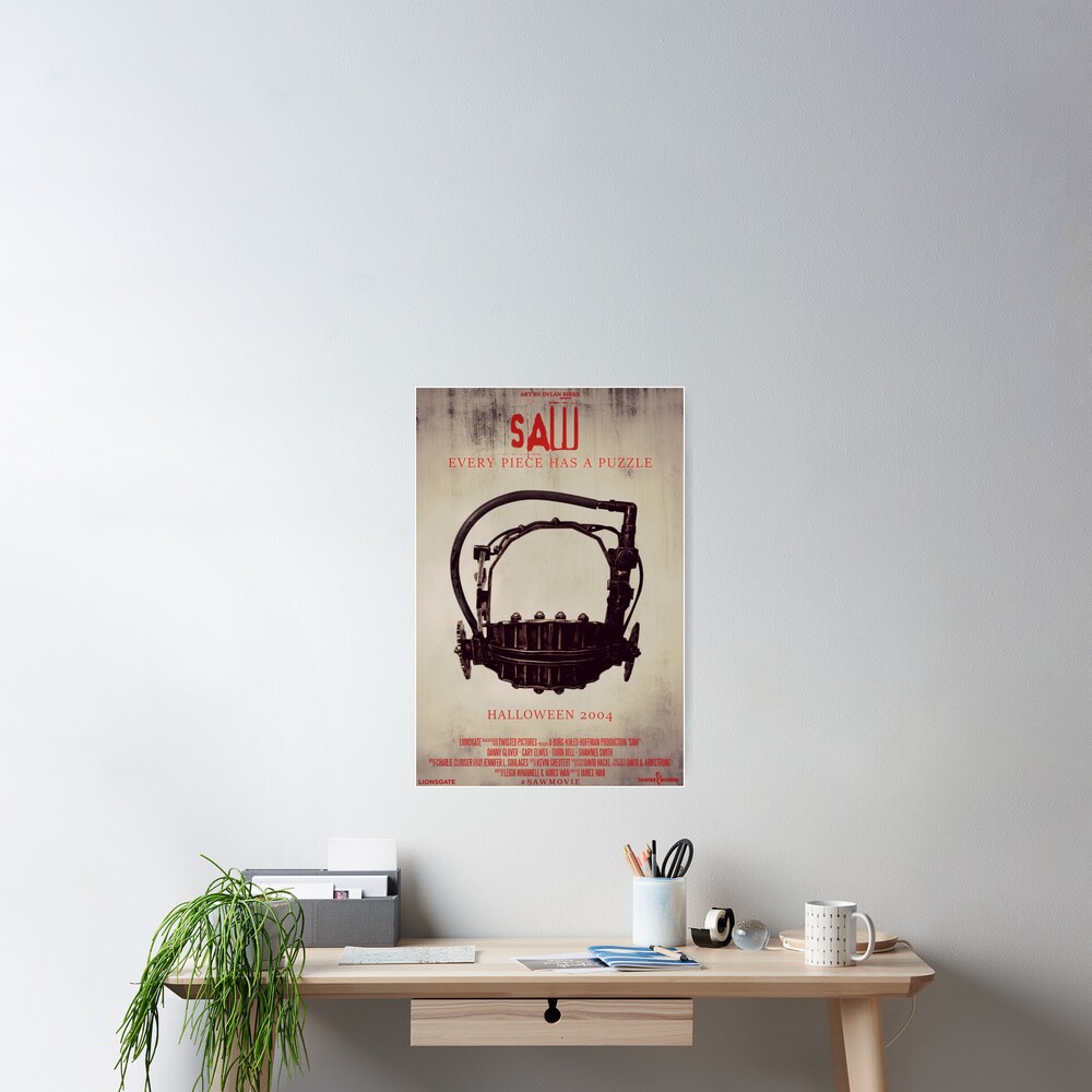 "SAW classic SAW poster design (Colour-brown)" Poster for Sale by ...