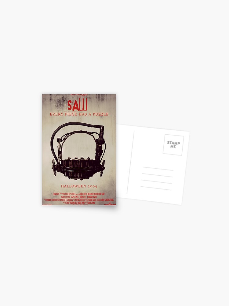 "SAW classic SAW poster design (Colour-brown)" Postcard for Sale by ...