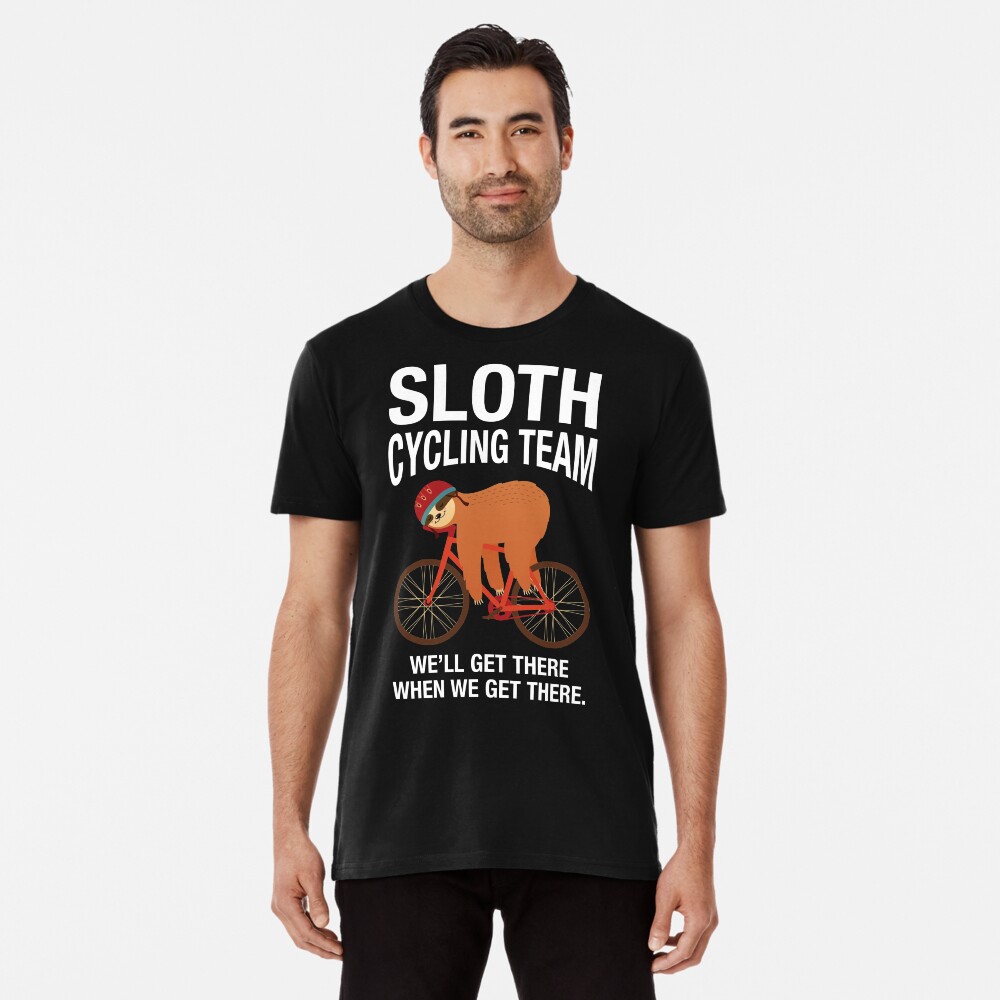 "Sloth Cycling Team - Lazy Sloth On Bicycle" Sticker for Sale by ...