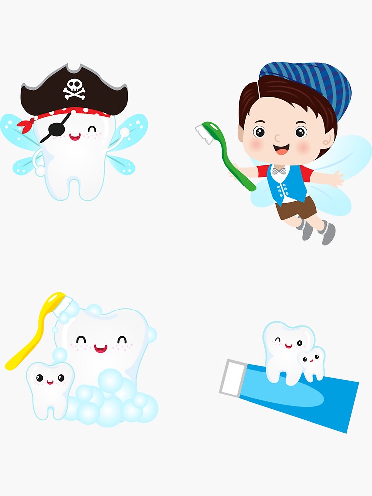 "Pirate Tooth Fairy" Sticker for Sale by riczdodo | Redbubble