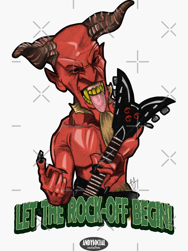 "Satan (Pick Of Destiny)" Sticker for Sale by andysocial | Redbubble