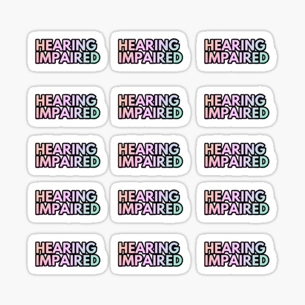 " Hearing impaired x15 sticker pack dark colorful gradient" Sticker for ...