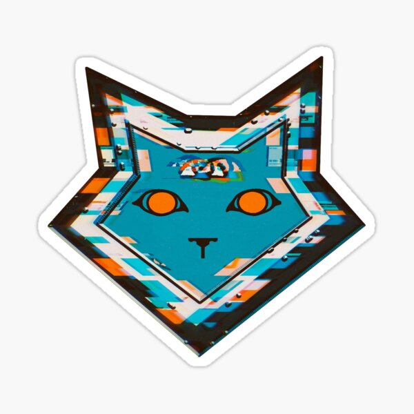 "Cyber Cat" Sticker for Sale by reetgiris | Redbubble