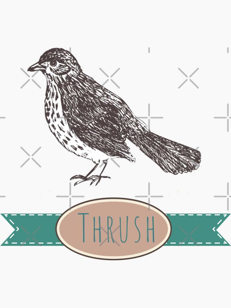 "Thrush" Sticker for Sale by RAApparel | Redbubble