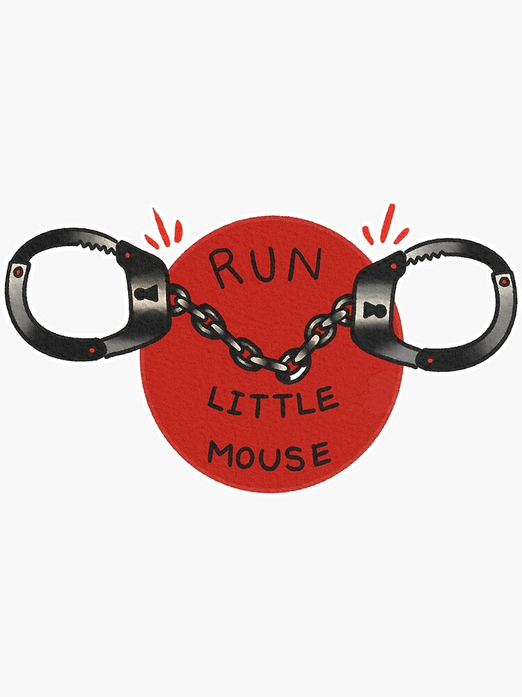 "Run Little Mouse" Sticker for Sale by mysterymixtapes | Redbubble