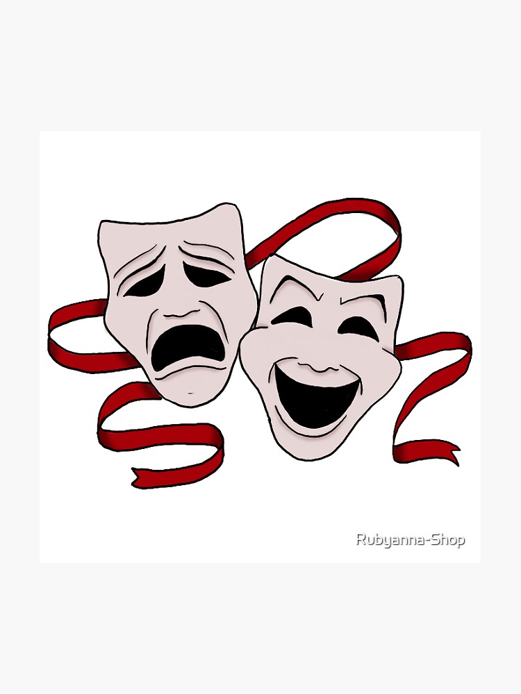 "Happy Sad drama face " Sticker for Sale by Rubyanna-Shop | Redbubble