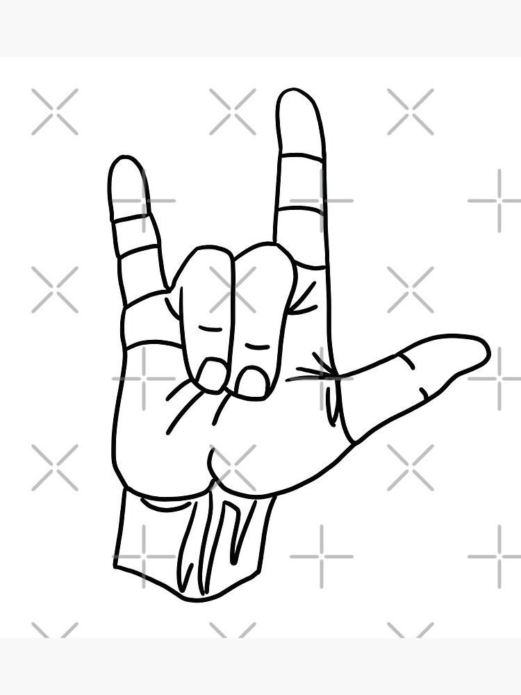 "ILY Love Sign Language" Art Print by SimpleJoyStyle | Redbubble