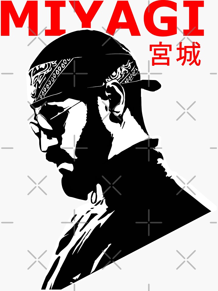 "Miyagi " Sticker for Sale by nogar007 | Redbubble