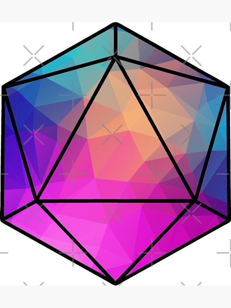 "D20 Captured Vector (Black)" Art Print for Sale by SnowSongEcho ...