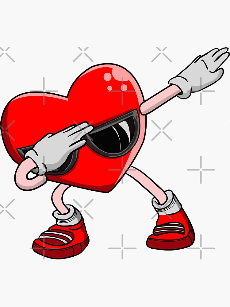 "Cool Dabbing Heart With Glasses Valentine's Day Heart Surgeon ...