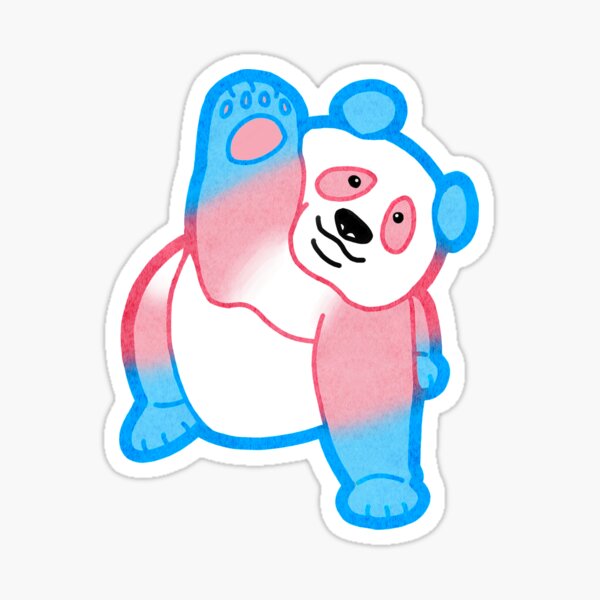 "LGBTQ+ Pride Flag Panda (Transgender ver.)" Sticker for Sale by ...