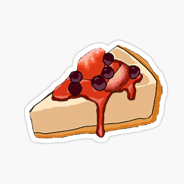 "cheesecake" Sticker by icesllustration | Redbubble