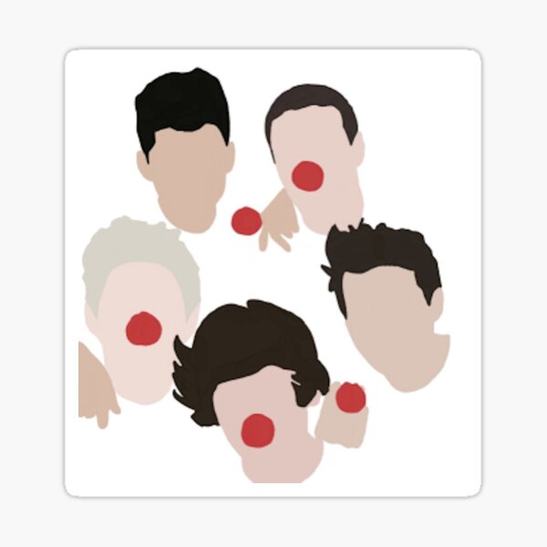 "One Direction Red Nose" Sticker for Sale by kha02 | Redbubble