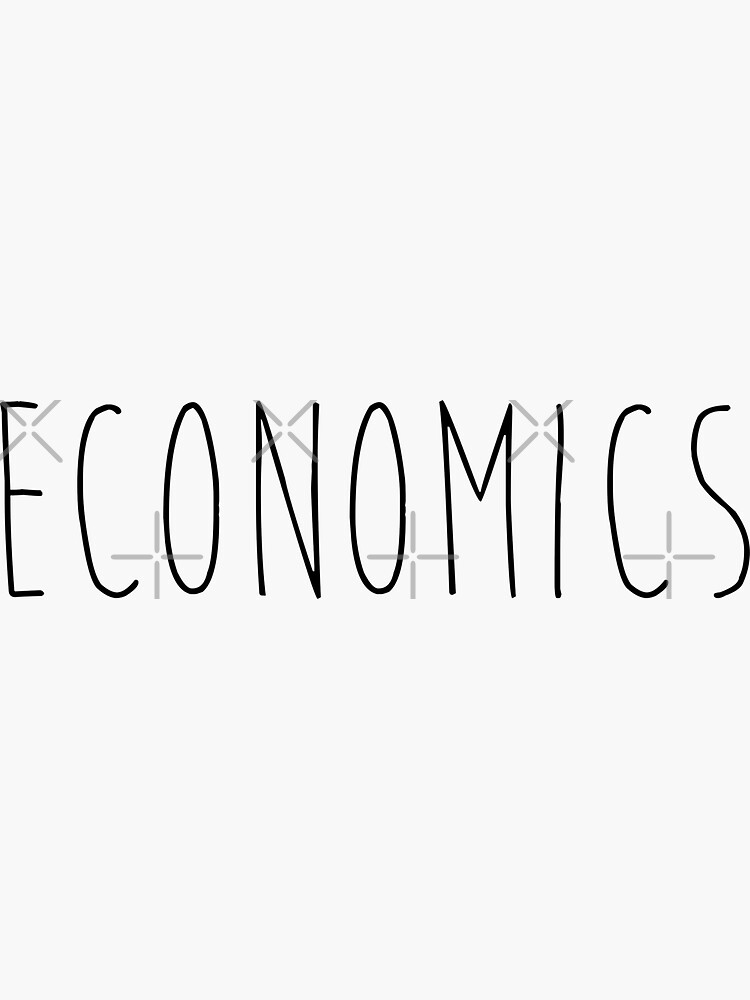"economics label" Sticker by metanoid | Redbubble