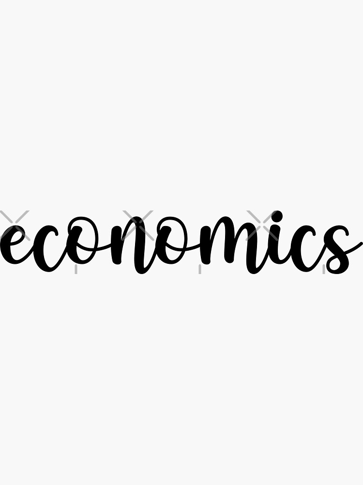 "economics label" Sticker for Sale by metanoid | Redbubble
