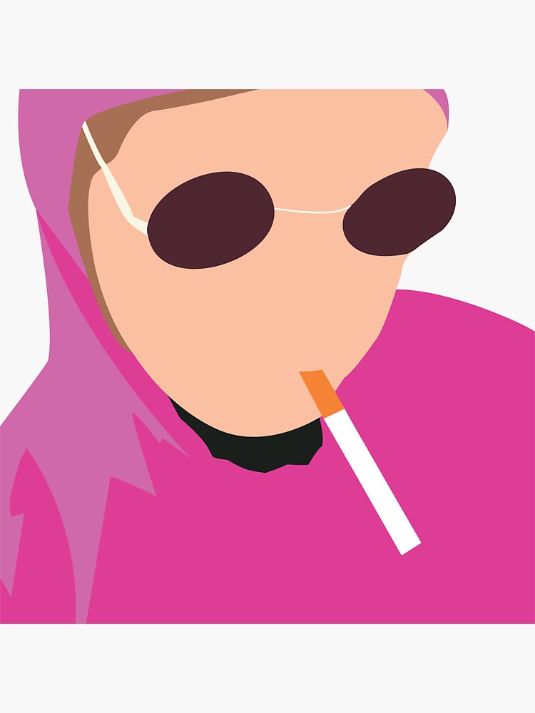 "Pink Guy Minimalist Pop art" Sticker for Sale by Raizenyzer10 | Redbubble