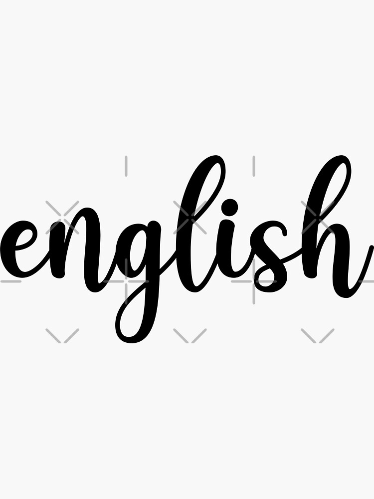 "english label" Sticker for Sale by metanoid | Redbubble