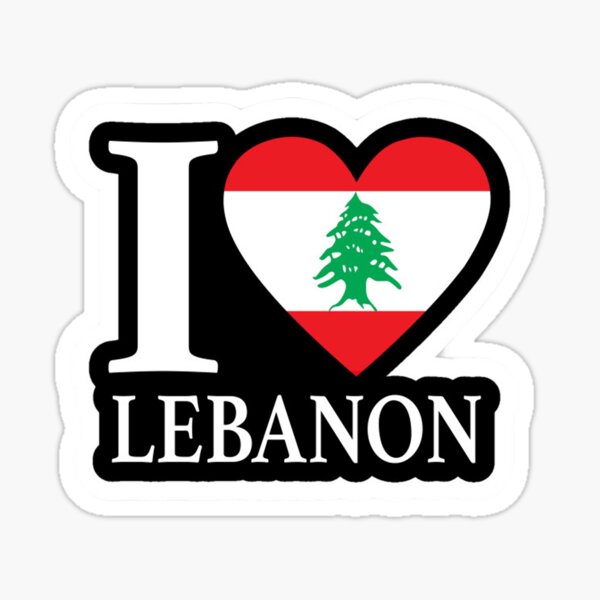 "I love lebanon" Sticker for Sale by kellykhoury | Redbubble