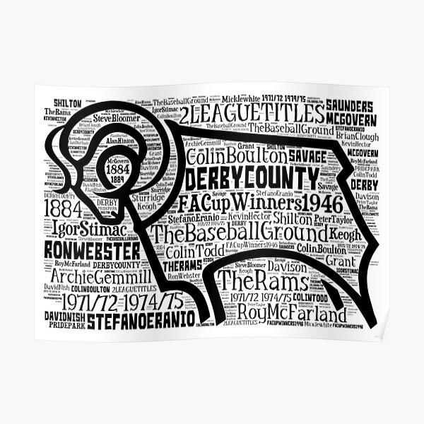 "Derby County Club Crest 2" Poster for Sale by TheIcons | Redbubble