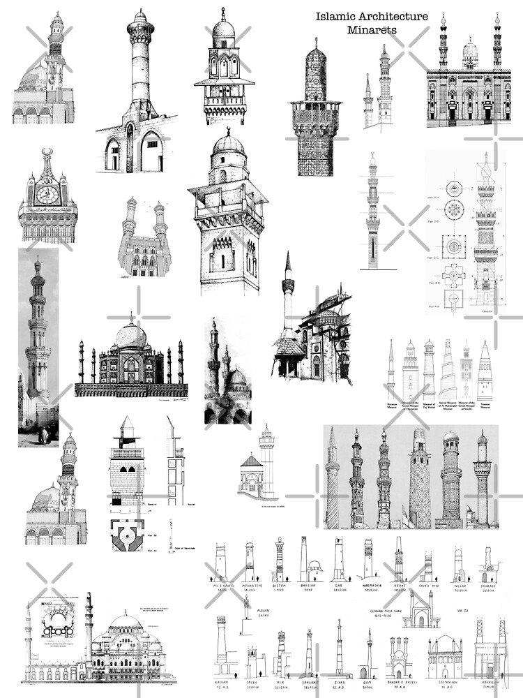 "Islamic Architecture - Minarets" Poster for Sale by rasjebel | Redbubble