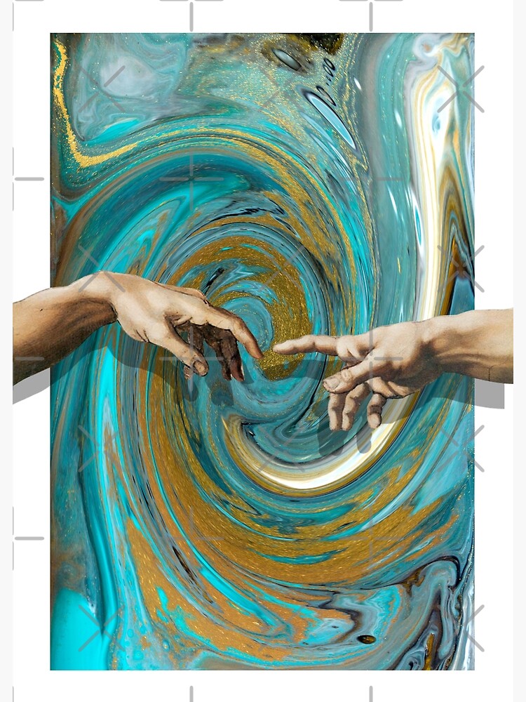 The Creation of Adam Michelangelo ~ Liquid Version Premium Matte ...