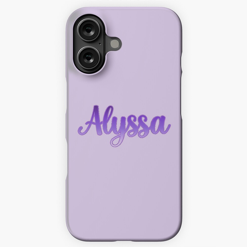"Alyssa Bubble Letter Name Cursive Caligraphy Ombré Violet Lavender ...
