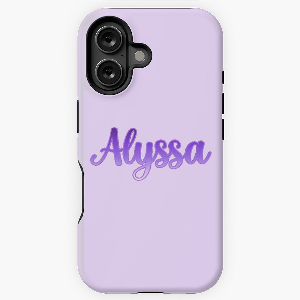 "Alyssa Bubble Letter Name Cursive Caligraphy Ombré Violet Lavender ...