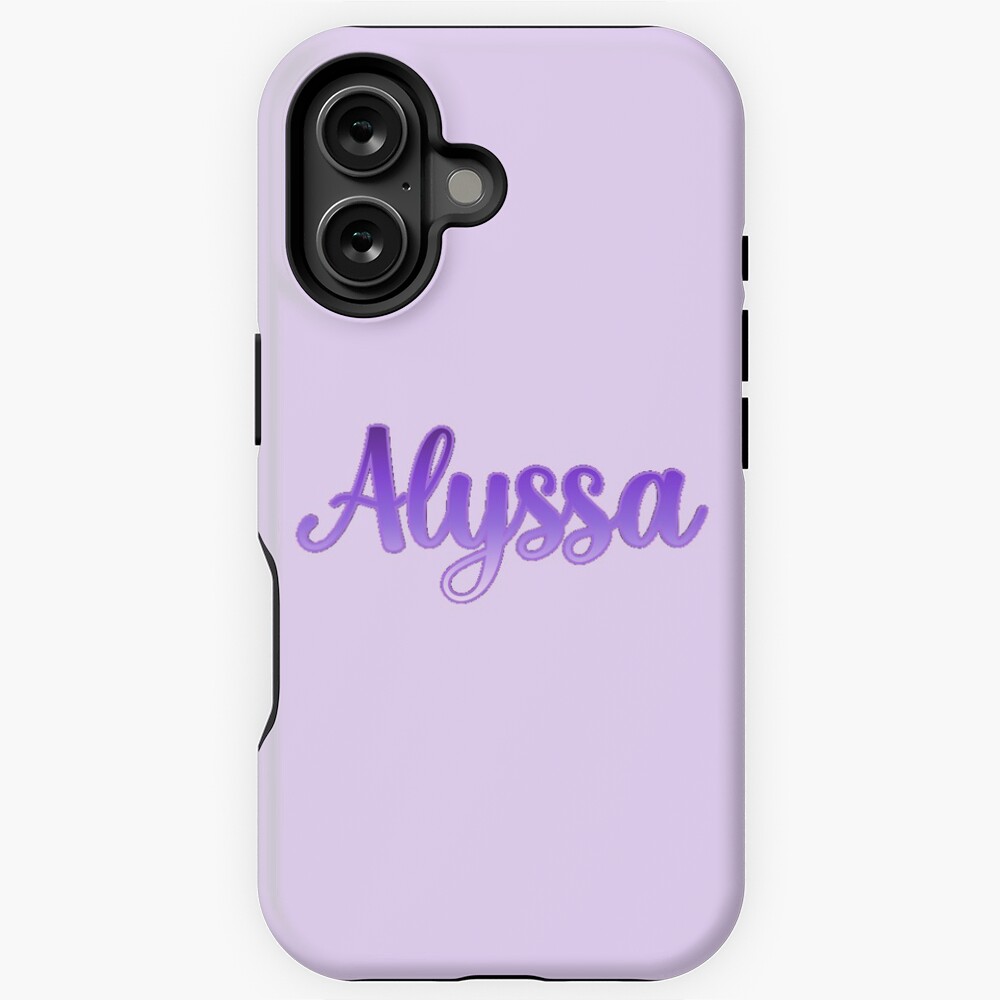 "Alyssa Bubble Letter Name Cursive Caligraphy Ombré Violet Lavender ...