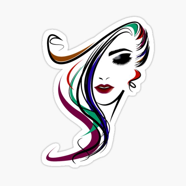 "girl modern art" Sticker by srijani2015 | Redbubble
