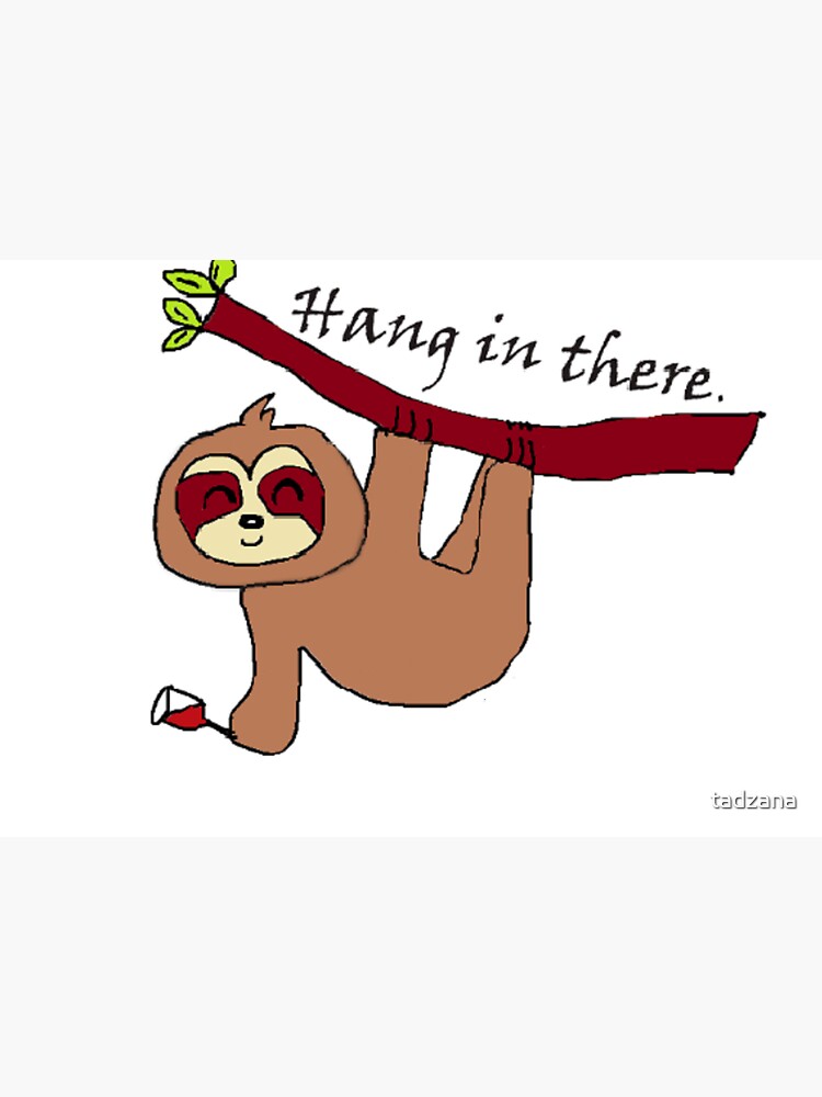 "Cute Drunk Sloth" Sticker for Sale by tadzana | Redbubble