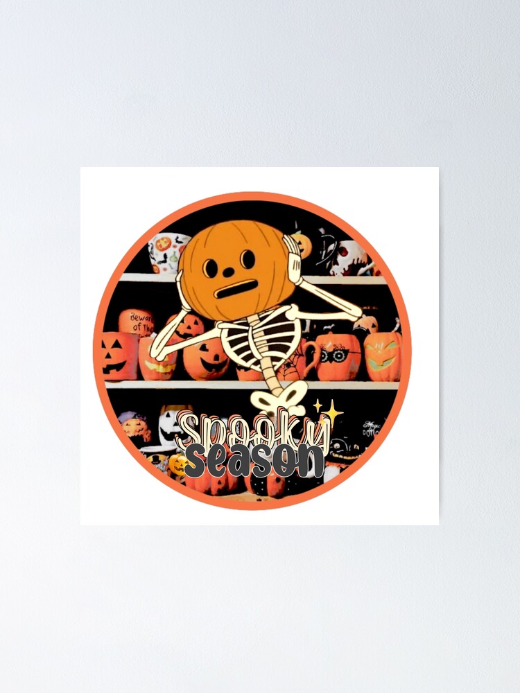 "Spooky Season Skeleton Aesthetic" Poster by RedBubbleStick1 | Redbubble
