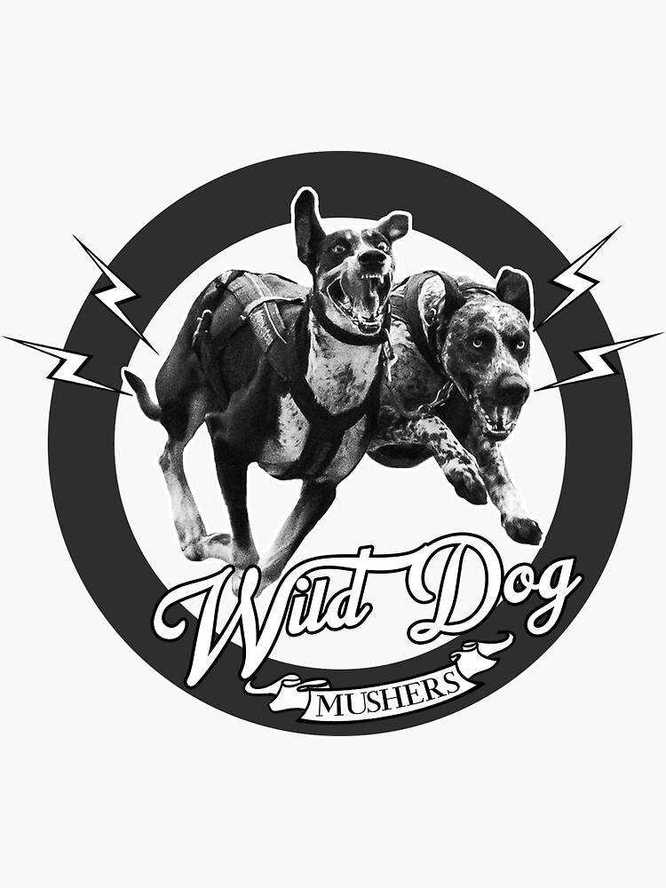 "Wild Dog Mushers Retro-Greaser Design" Sticker for Sale by ...