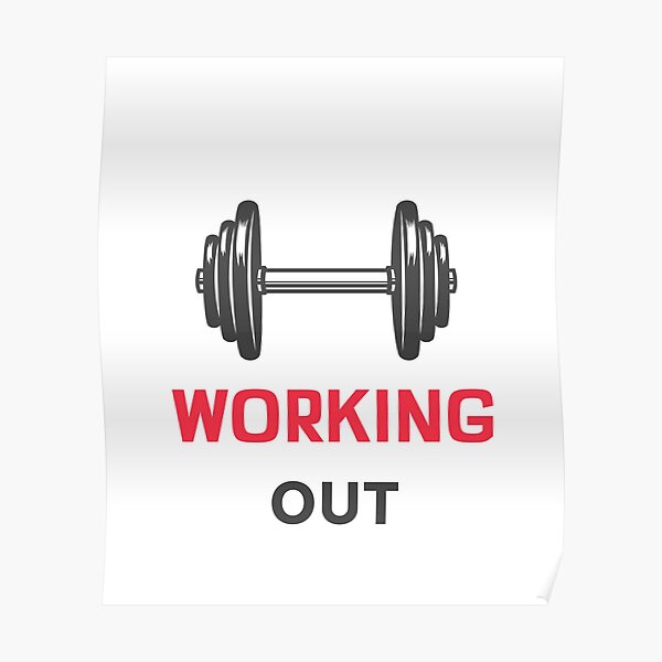 "Working Out" Poster by RedMou | Redbubble