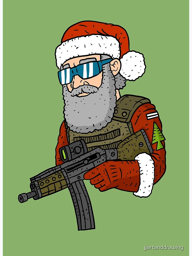 "tactical santa, merry christmas. soldier." Poster by jjartanddrawing ...