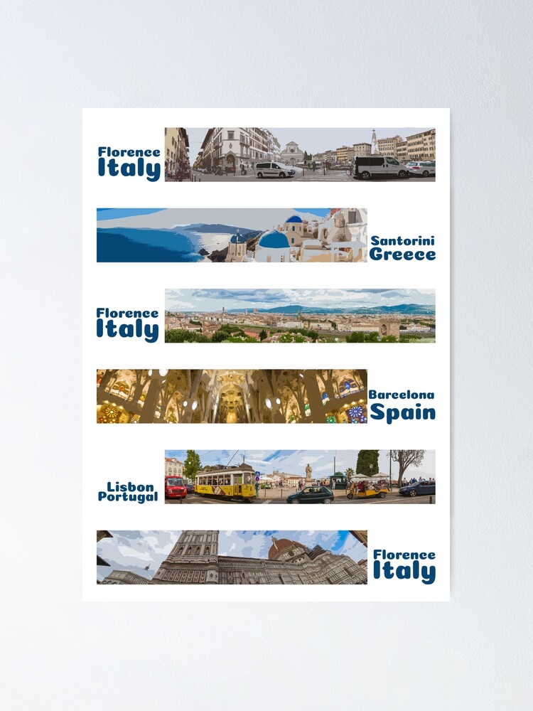 "Panaromic European Cities artwork by TonyRockets" Poster by ...