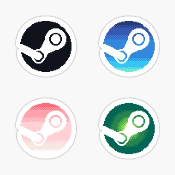 "Steam Logo" Sticker for Sale by PixelBoy69 | Redbubble