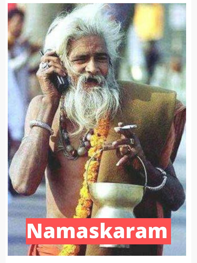 "Swag Swami Namaskaram greeting " Sticker for Sale by Chill-Indian ...