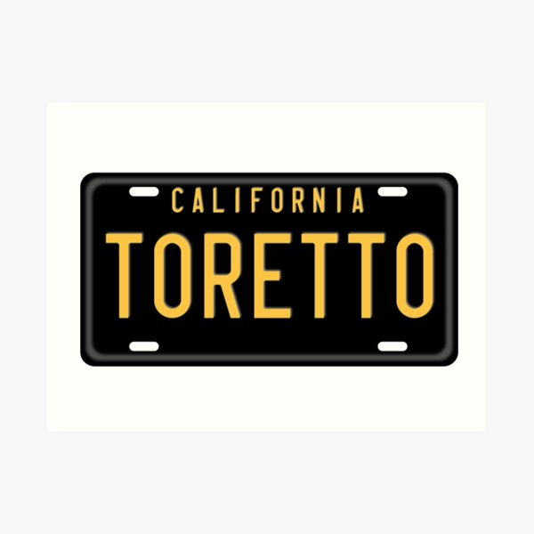 "The Fast And The Furious Toretto License Plate Number Plate" Art Print ...