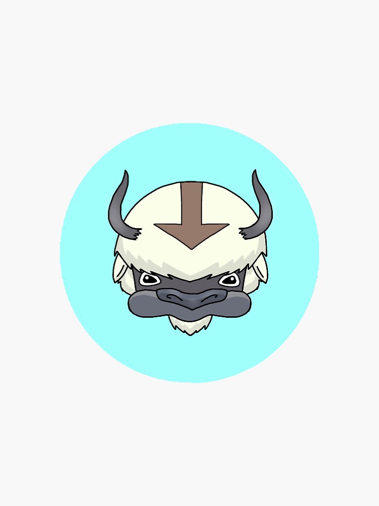 "Appa face: avatar the last airbender" Sticker for Sale by issiemarie ...