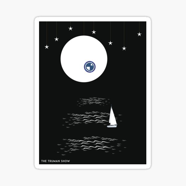 "Truman Sets Sail - The Truman Show" Sticker by roniotoole | Redbubble